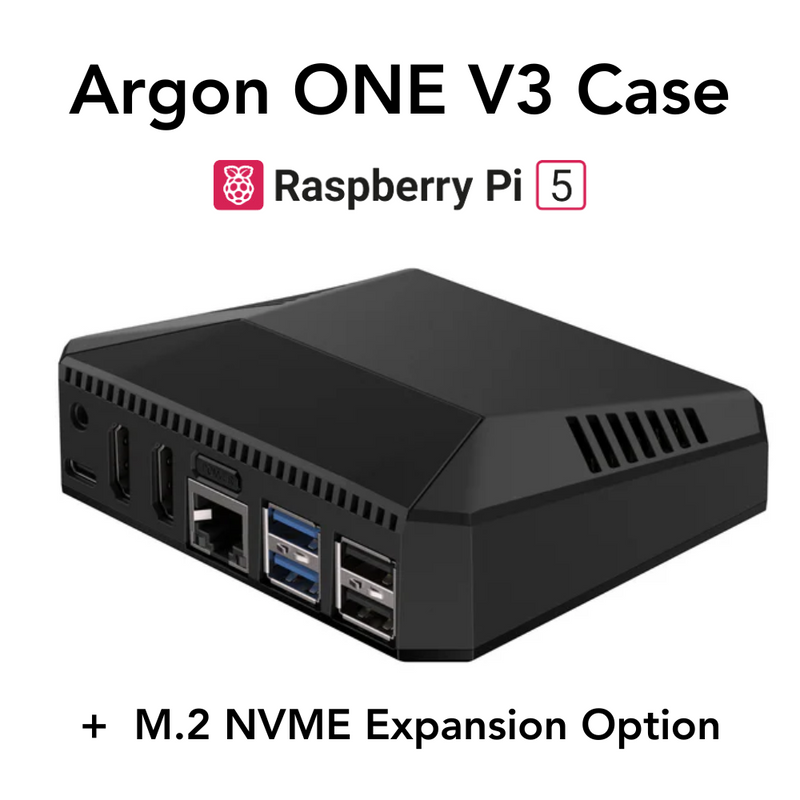 Argon ONE V3 Case for Raspberry Pi 5 + M.2 NVME Expansion Option – MakerSupplies Singapore