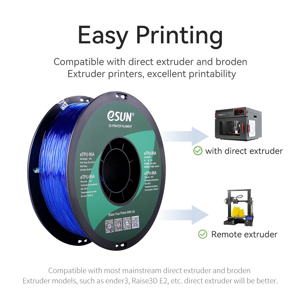 eSUN eTPU-95A TPU 1.75mm 1KG 3D Printer Filament