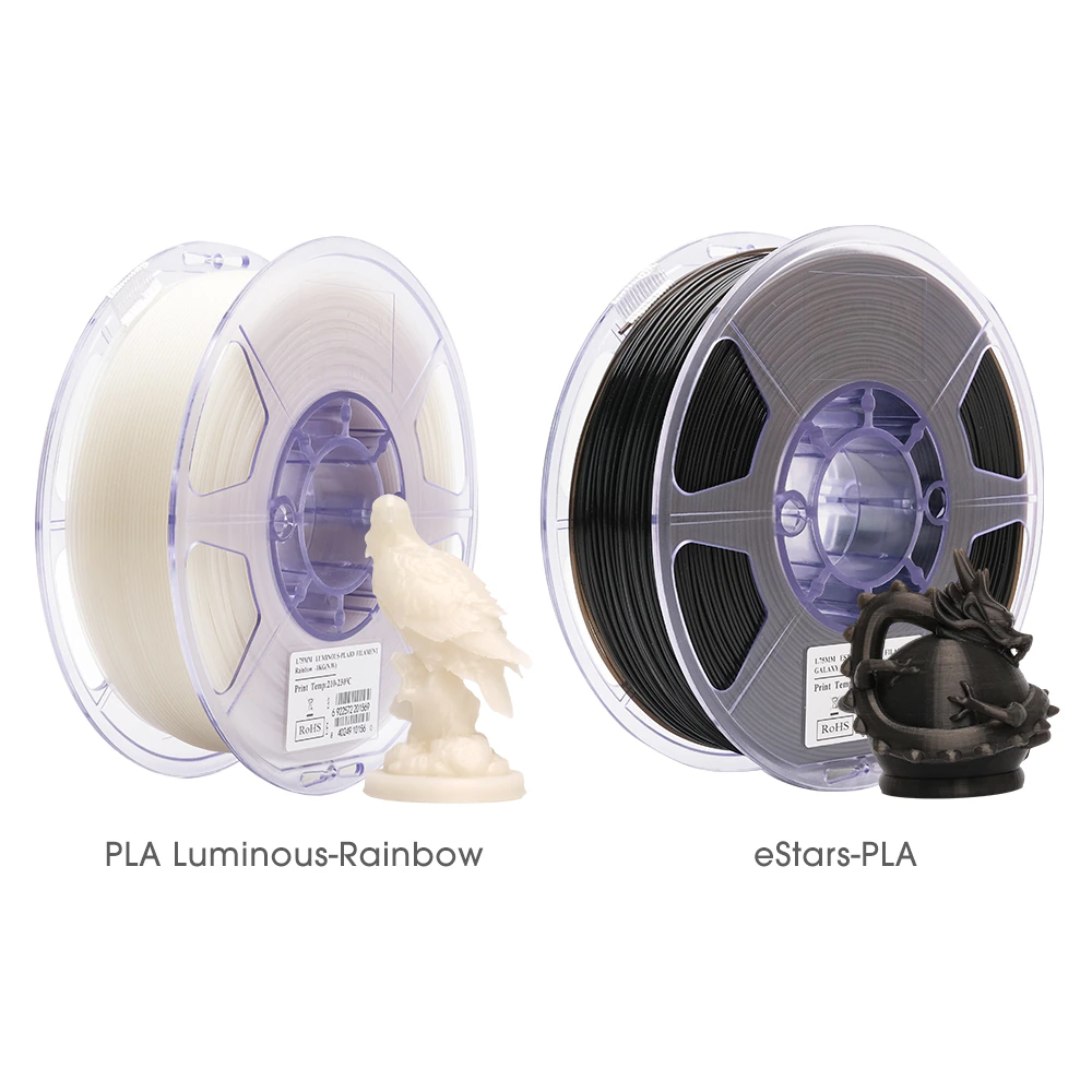 eSun PLA Luminous Rainbow / eStars-PLA Glow In The Dark 1.75mm 1KG 3D