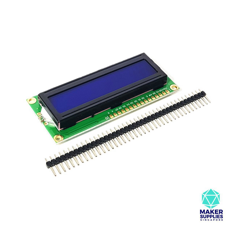 1602A LCD Liquid Crystal Display Blue Backlight – MakerSupplies Singapore