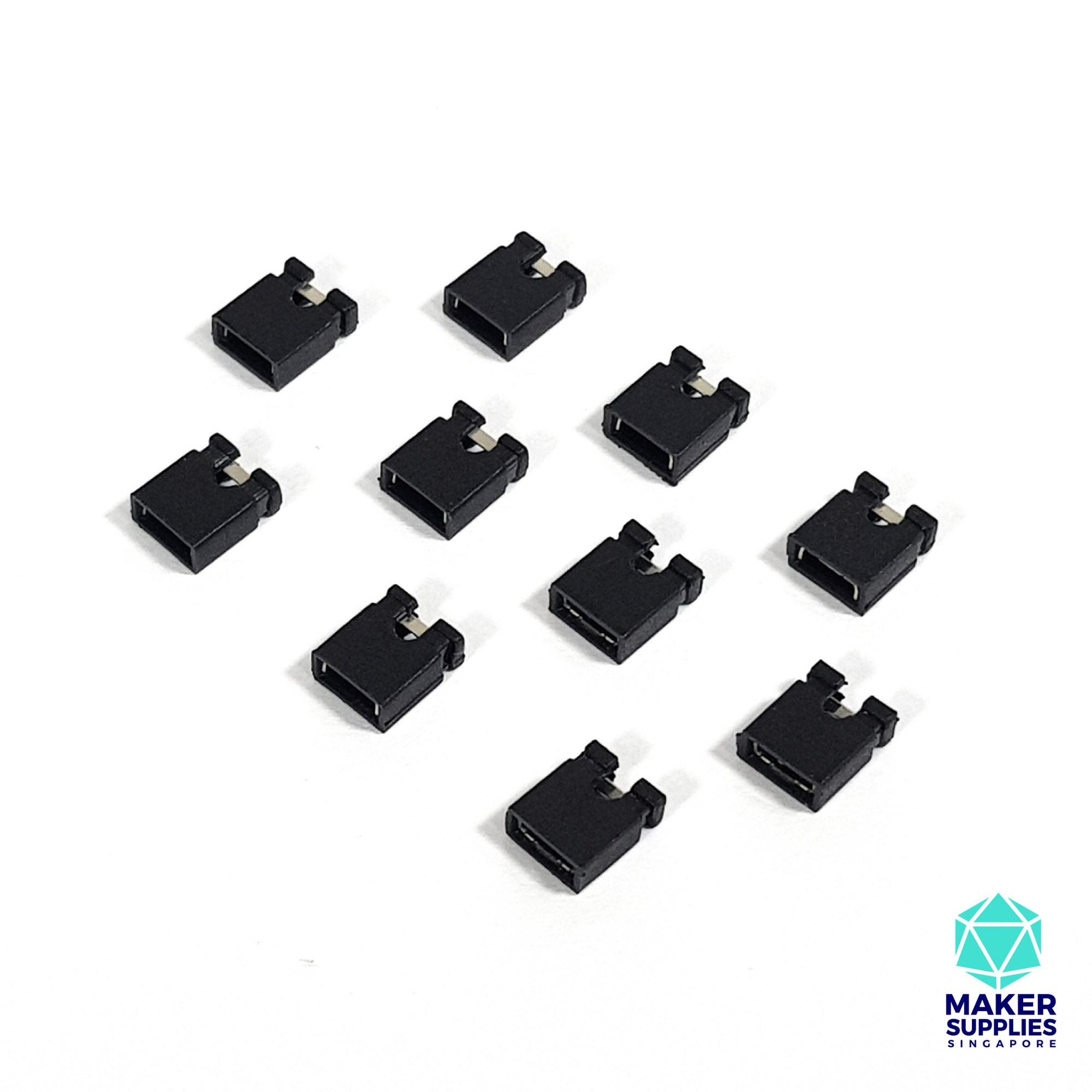 10pcs 2.54mm Jumper Cap (Berg Jumper) Black
