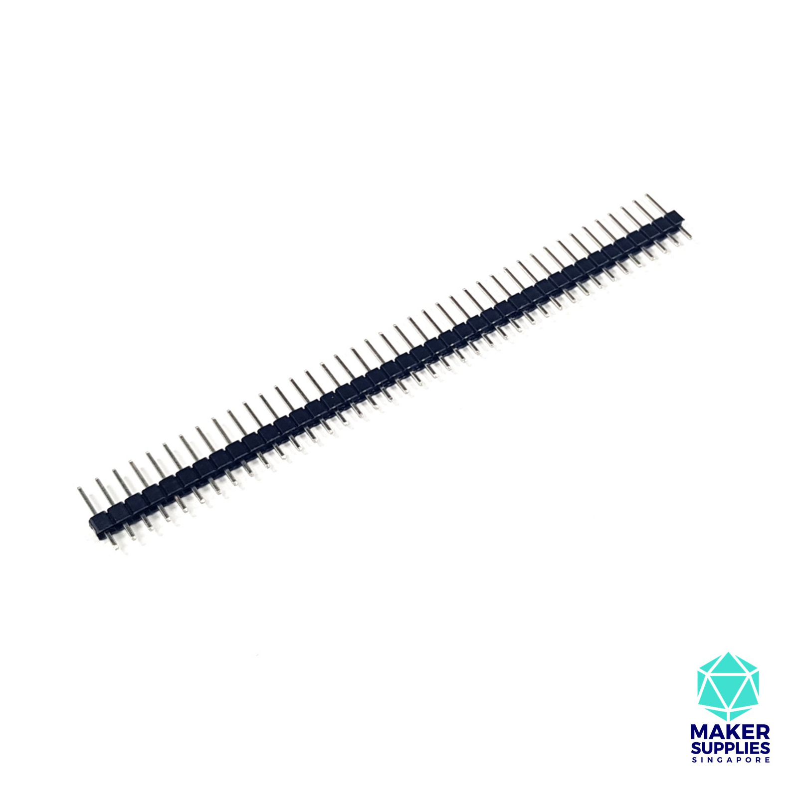 2.54mm Male Header 40 Pins Strip Single Row – MakerSupplies Singapore