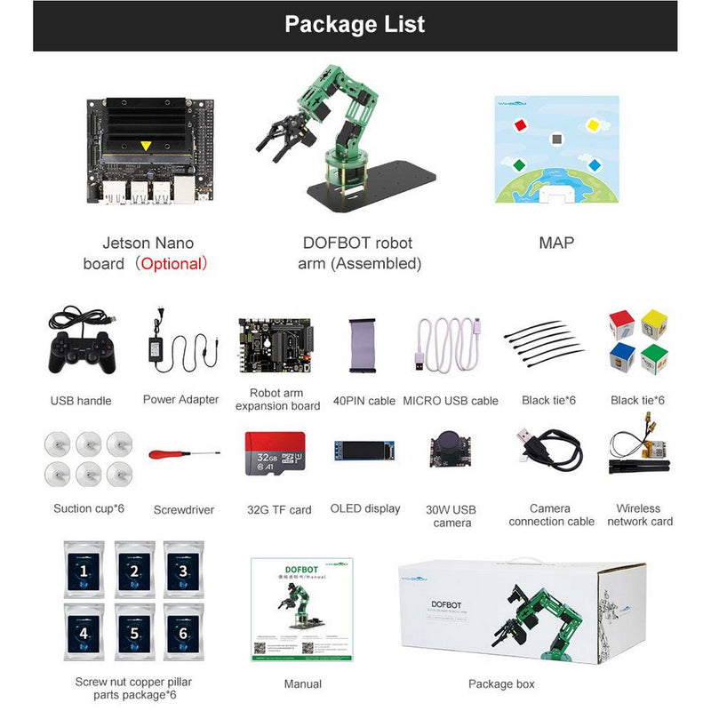 Yahboom DOFBOT AI Vision Robotic Arm with ROS for Jetson Nano 4GB B01 – MakerSupplies Singapore