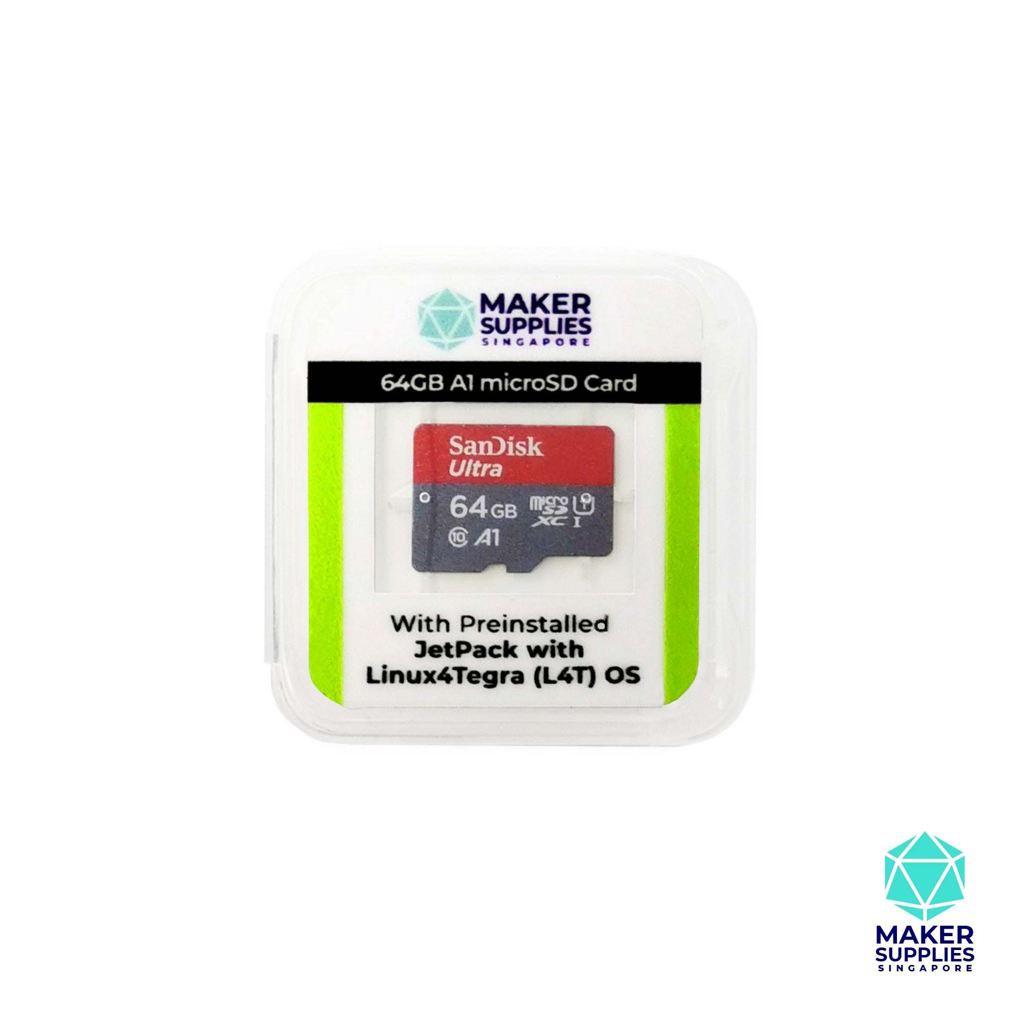 64GB A1 microSD Card Preinstalled with Jetson Nano SD Image (JetPack w