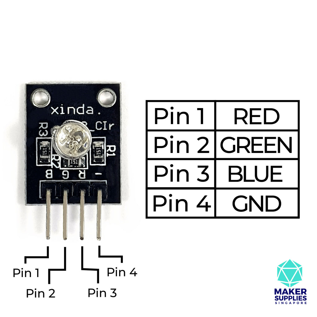KY-016 Common Cathode 5mm RGB LED