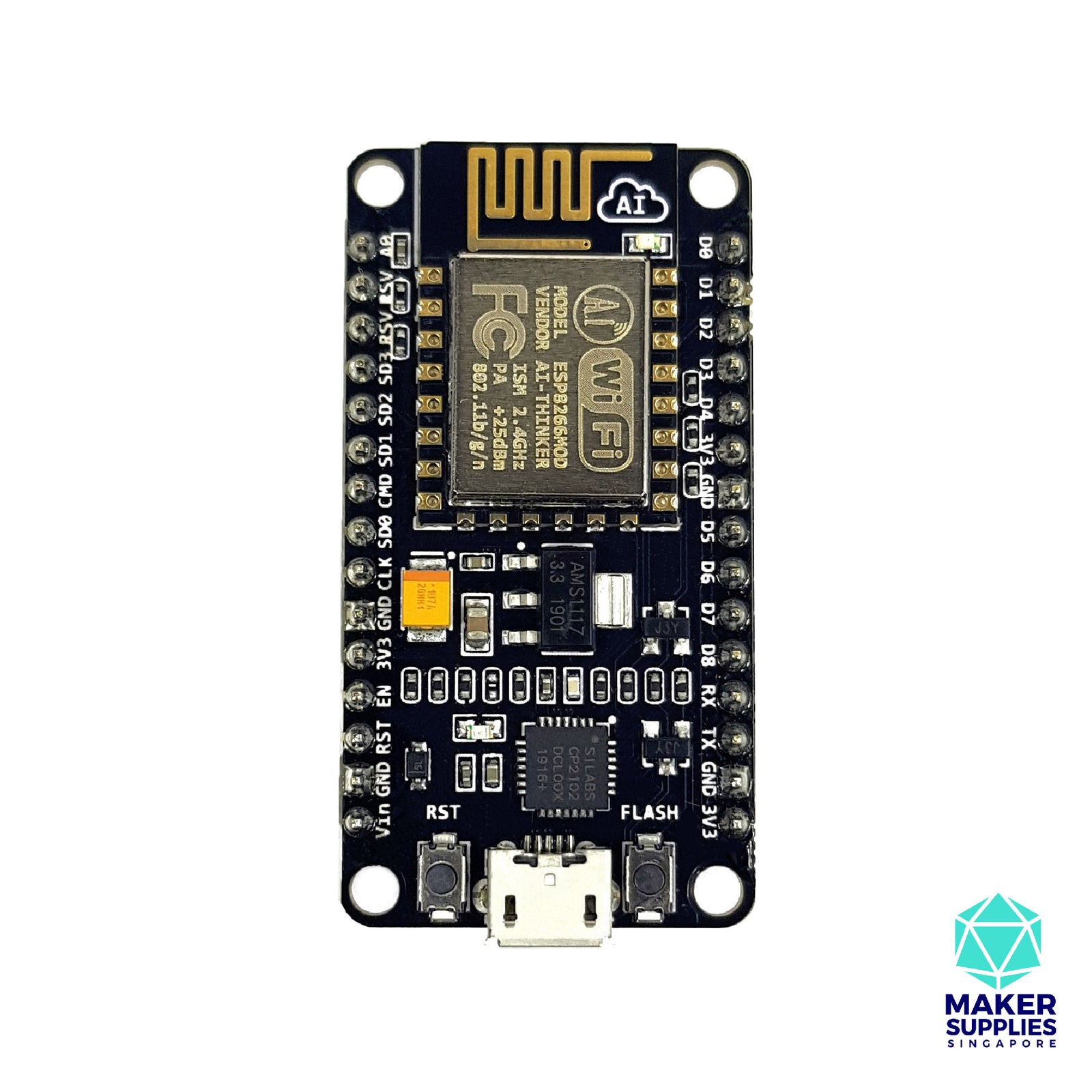NodeMCU V1.0 / V2 / 2nd Gen. with ESP-12F ESP8266 WiFi (Official ...