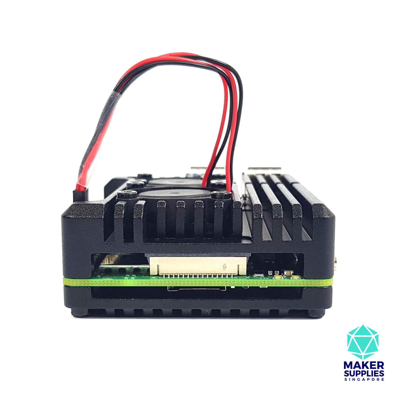 Raspberry Pi 4 Aluminium Casing with Cooling Fans – MakerSupplies Singapore