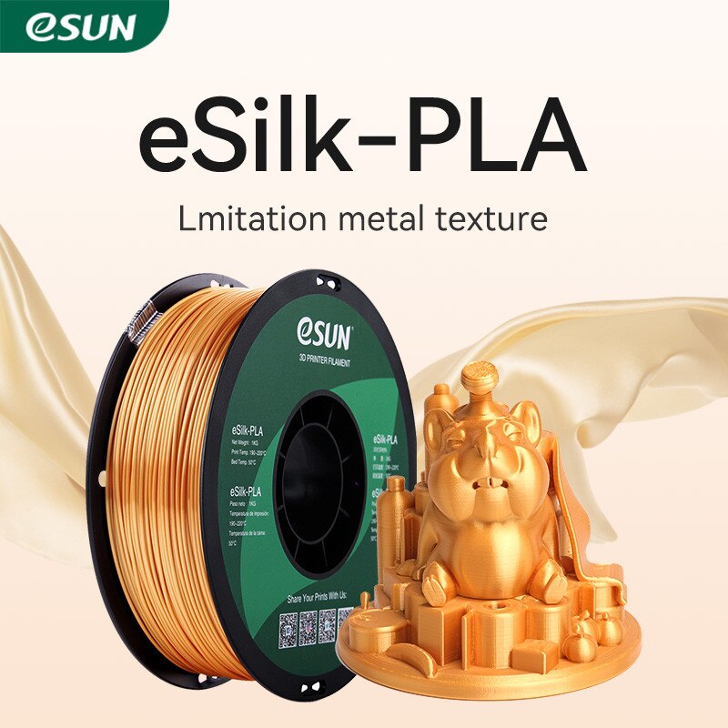 eSun Metal eSilk-PLA 1.75mm 1KG 3D Printer Filament – MakerSupplies ...